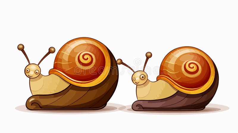 Snail Shaped Boxes Vector Drawing Cartoon Stock Illustration ...