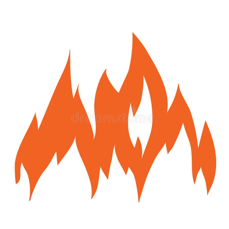 Vector Drawing of a Stylized Flame. Suitable for Logo or Emblem Stock ...
