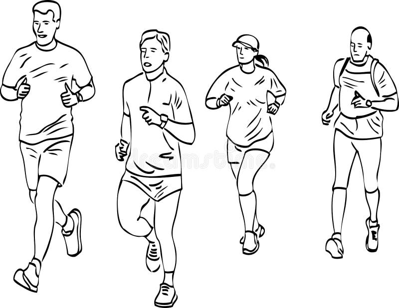 Man jogging stock vector. Illustration of person, back - 42890526