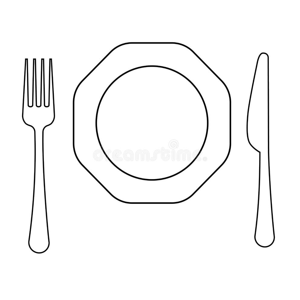 Plate Line Drawing Stock Illustrations – 12,262 Plate Line Drawing ...