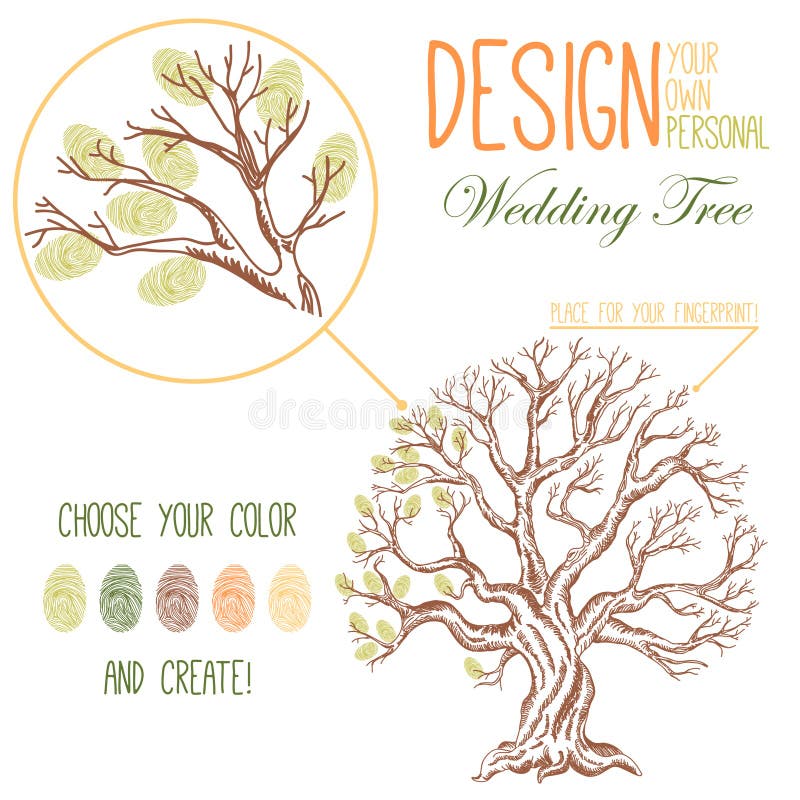 Thumbprint Tree Vector
