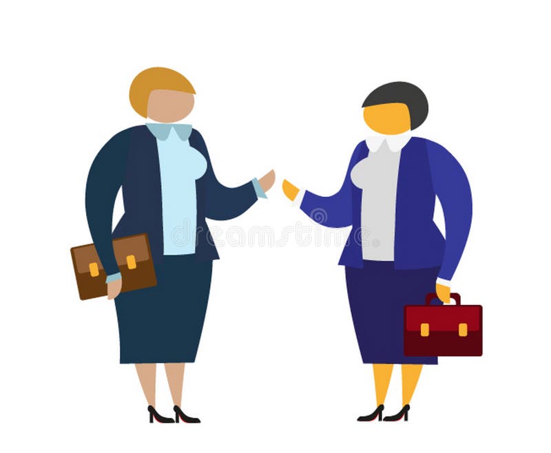 Two women talking stock vector. Illustration of business - 162859199