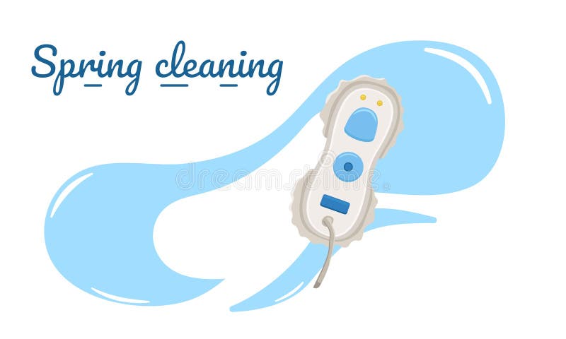 Vector Drawing of Window Cleaner. Illustration of Modern Assistant for ...