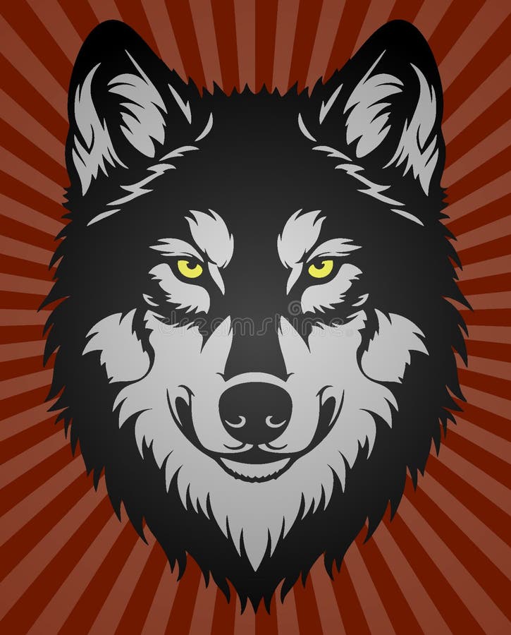 Wolf Heraldry: Darkness and Light Stock Illustration - Illustration of ...