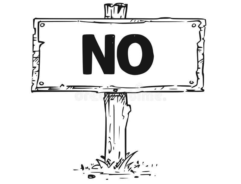 Wooden Sign Board Drawing with No Text Stock Vector - Illustration of ...