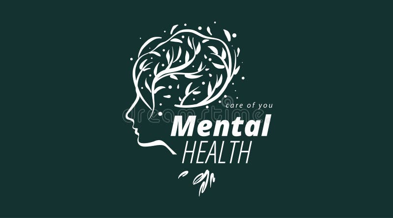 Vector Drawn Logo for Mental Health Stock Illustration - Illustration ...