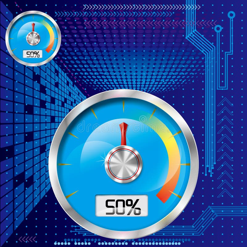 Vector Drawn Pressure Gauge. Stock Vector - Illustration of concepts ...