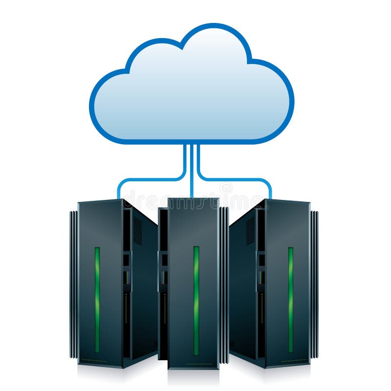 Vector drawn web server stock vector. Illustration of room - 117914892