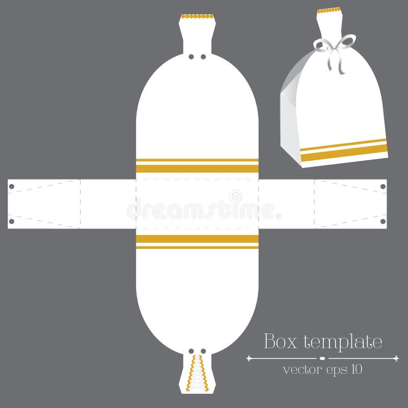 Vector Dress Box Template. Blue Glad Rags. Stock Vector - Illustration ...