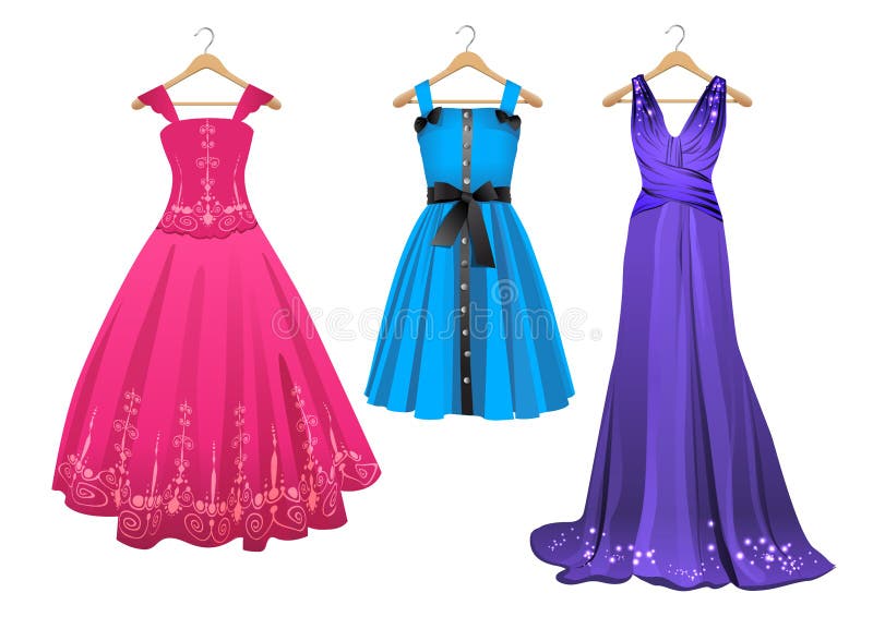 Vector dresses stock vector. Illustration of wave, glamour - 35616505