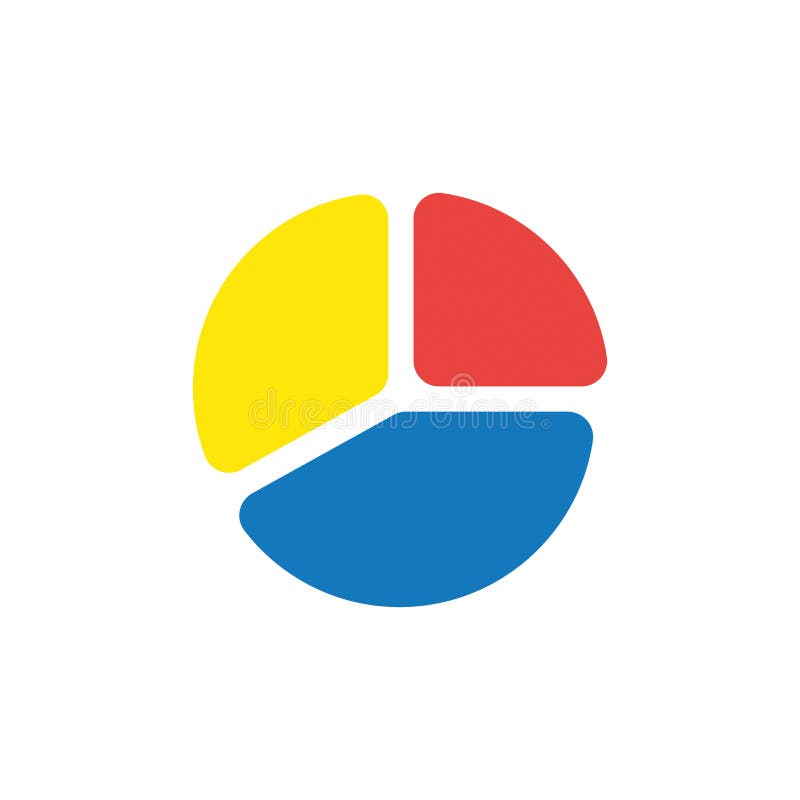 Vector Drieledig Diagram Cirkeldiagram Infografie Op Wit Met Fl Vector ...