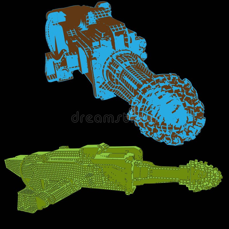 Vector Drill Bit Icon. EPS10. 3d for Geological Prospecting Isolated on ...