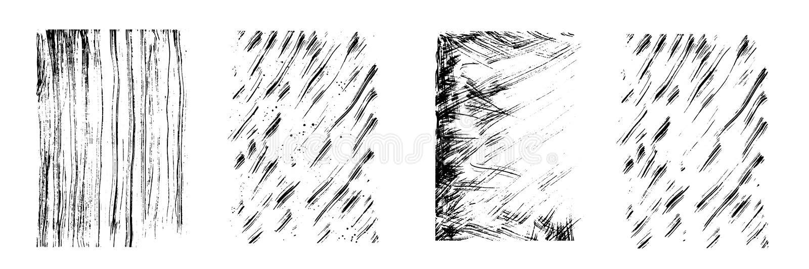 Vector Drips of Black Ink. Vertical Lines, Drops and Splashes Stock ...