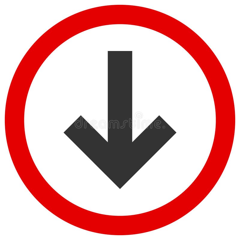 Vector Drop Down Flat Icon Symbol Stock Vector - Illustration of arrow ...