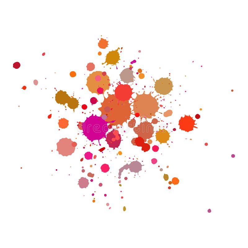Vector Drops of Paint and Stains, Ink Blots Stock Vector - Illustration ...