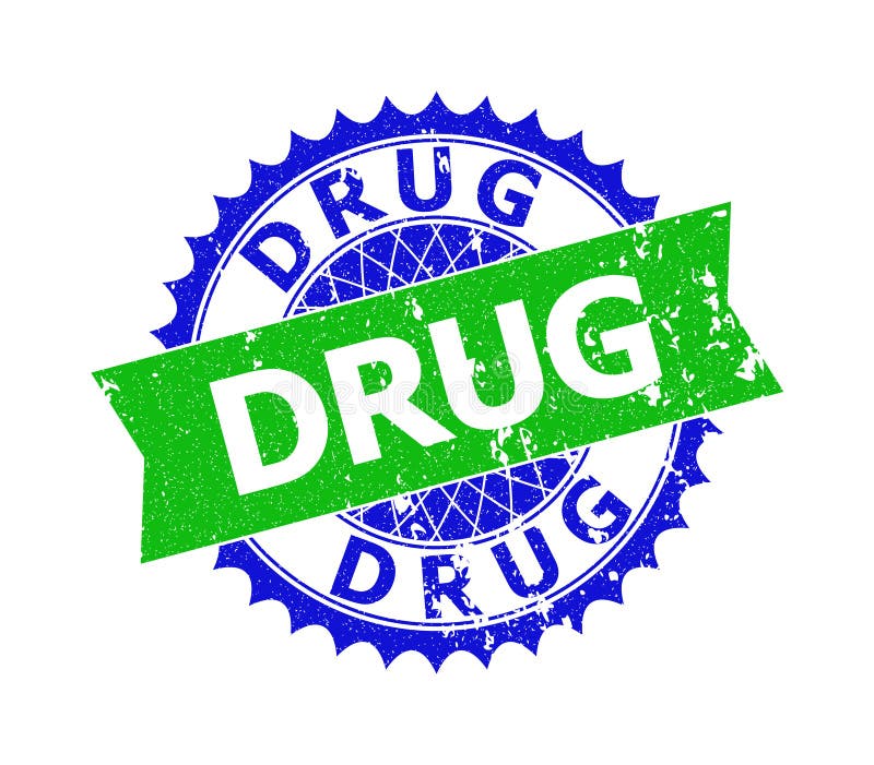 DRUG Bicolor Rosette Rough Watermark Stock Illustration - Illustration ...