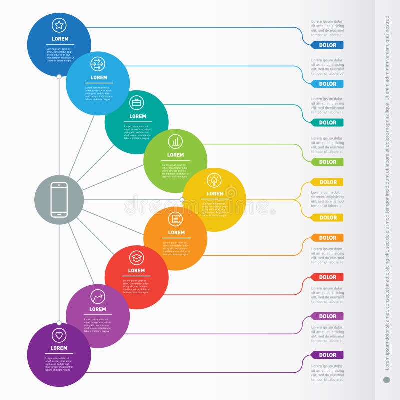 Vector Dynamic Infographics of Technology or Education Process. Stock ...