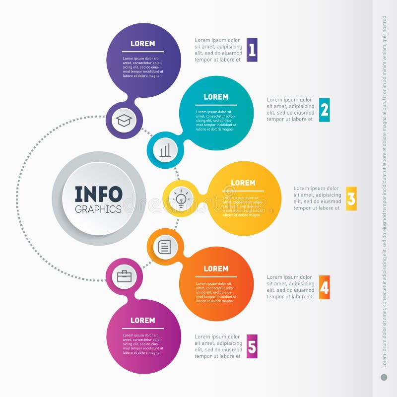 Vector Dynamic Infographics of Technology or Education Process. Stock ...