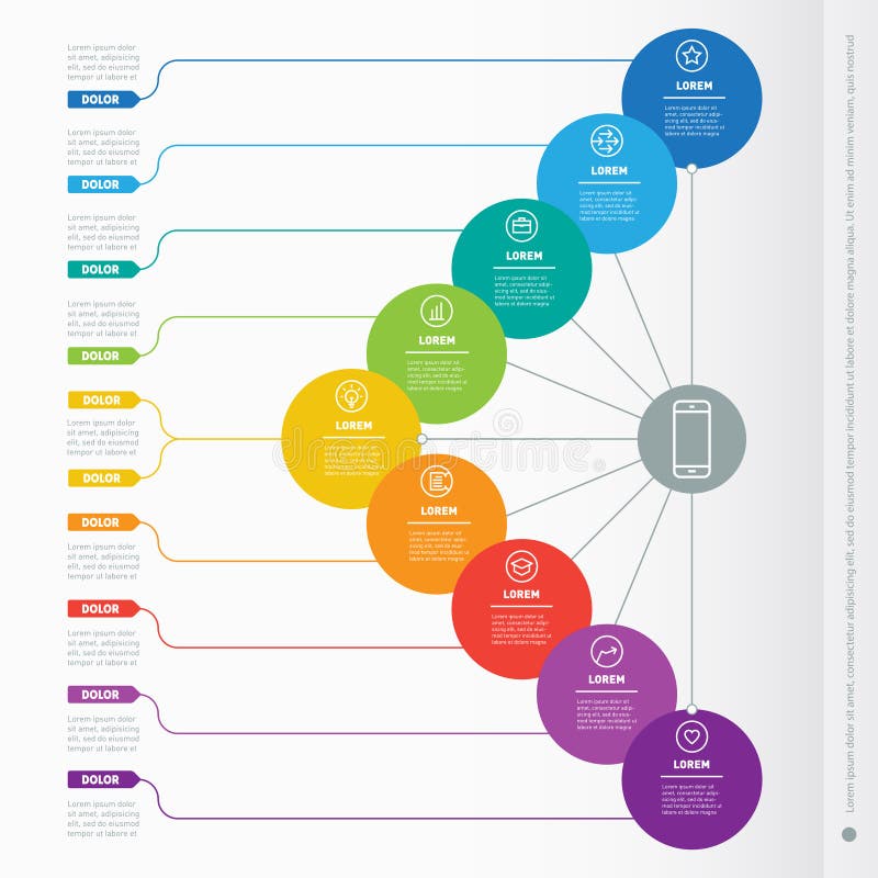 Vector Dynamic Infographics of Technology or Education Process. Stock ...