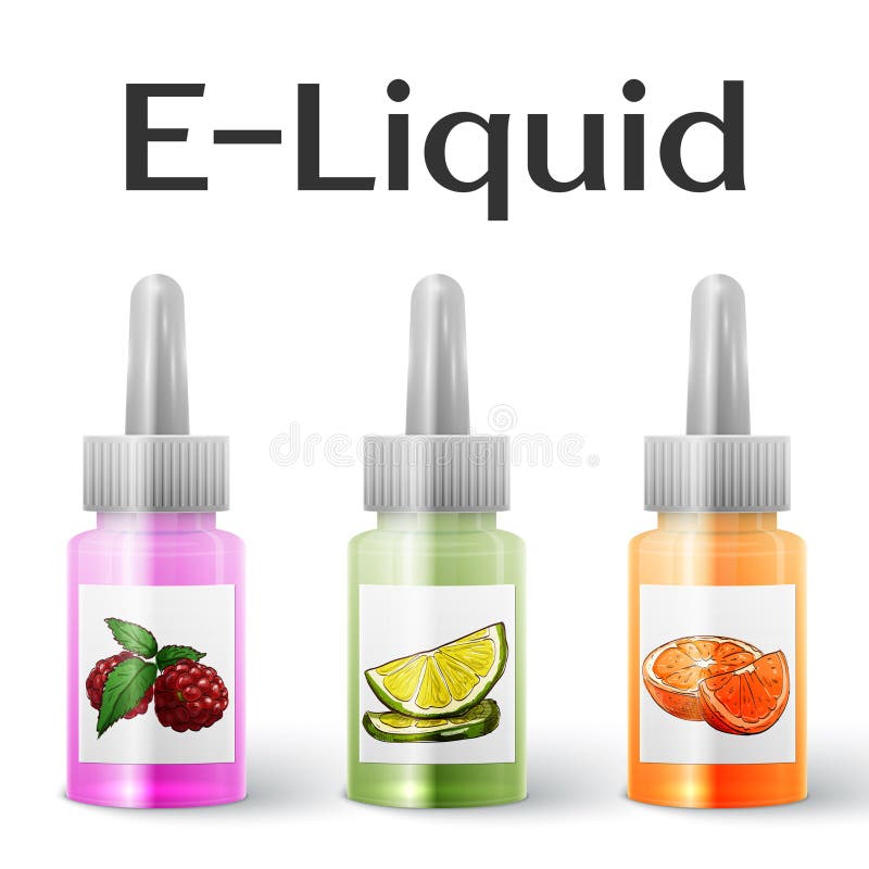 Vector E-Liquid Illustration Stock Vector - Illustration of coffee ...
