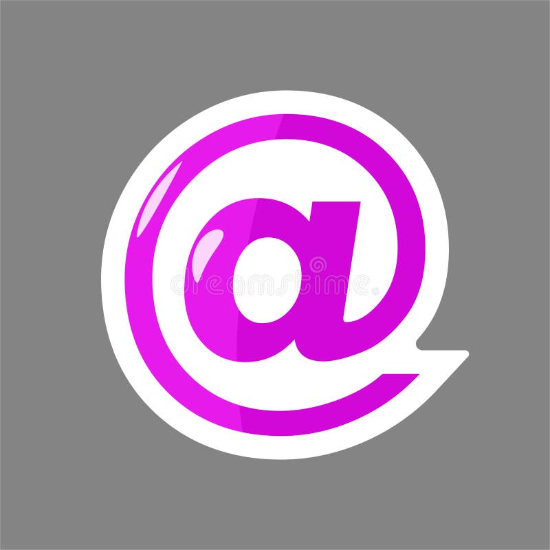 Vector E-mail Colored Sticker Icon. Flat Email Icon Stock Vector ...