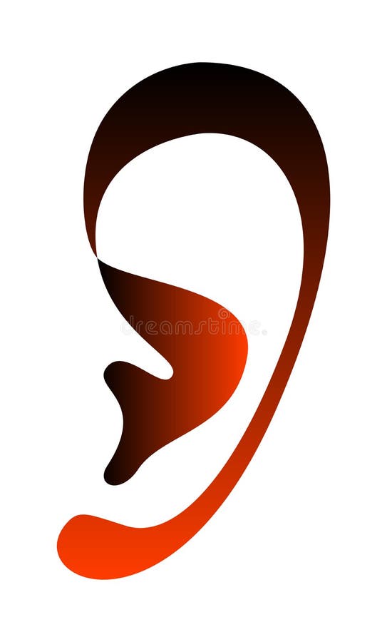 Vector Ear in Gradient Style Stock Illustration - Illustration of ...