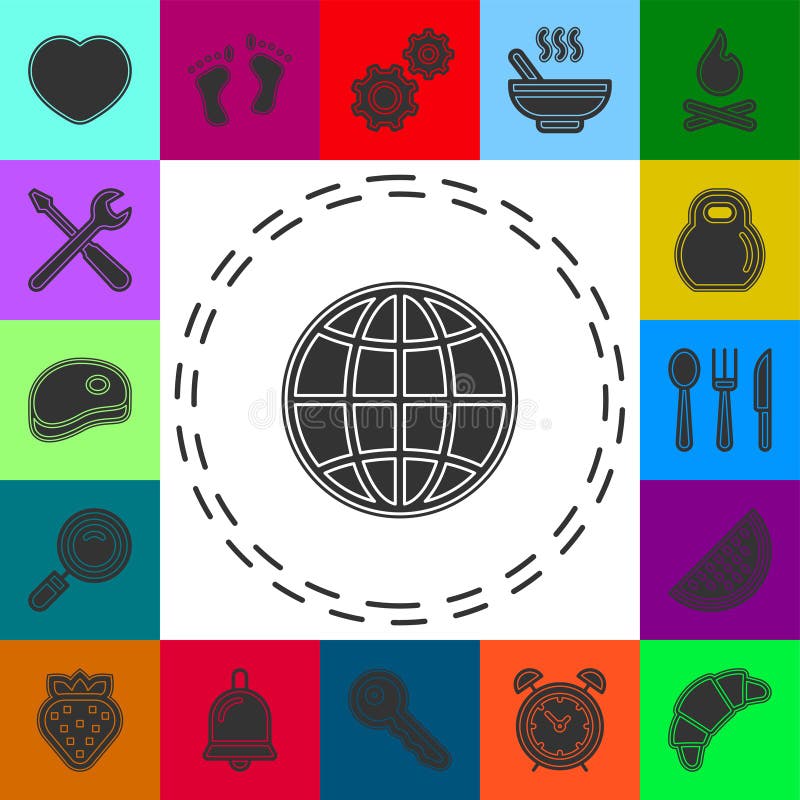 Vector Earth Globe Illustration. Planet Symbol Stock Illustration ...