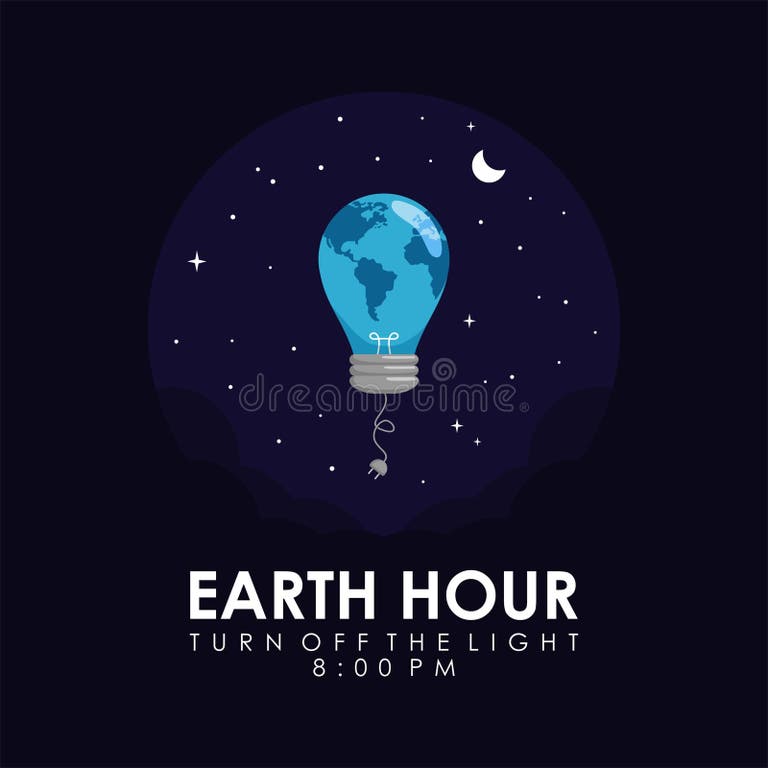 Vector Earth Hour Post Template Stock Vector - Illustration of earth ...