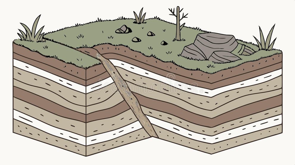 Earth Layers Illustration, Geology and Soil Design Vector Design ...