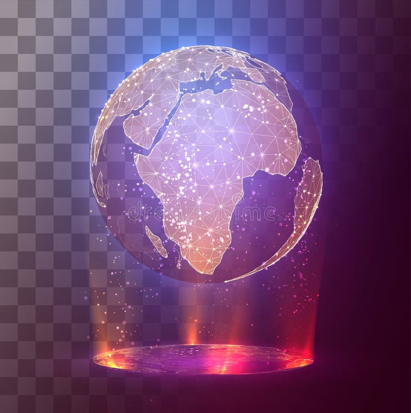 Vector Earth Planet on Abstract Background Stock Illustration ...