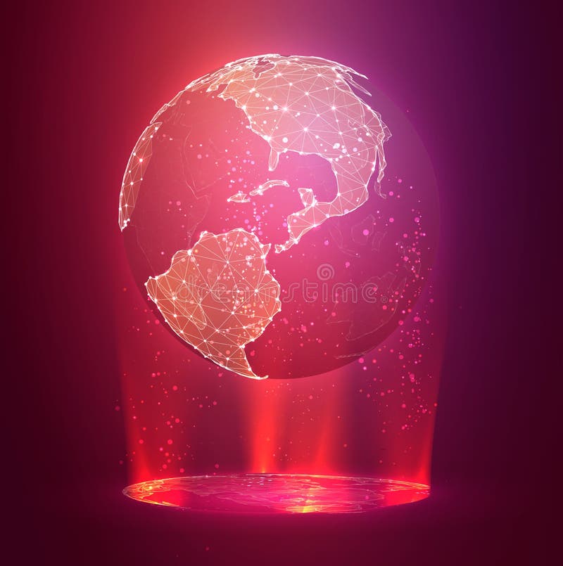 Vector Earth Planet on Abstract Background Stock Illustration ...