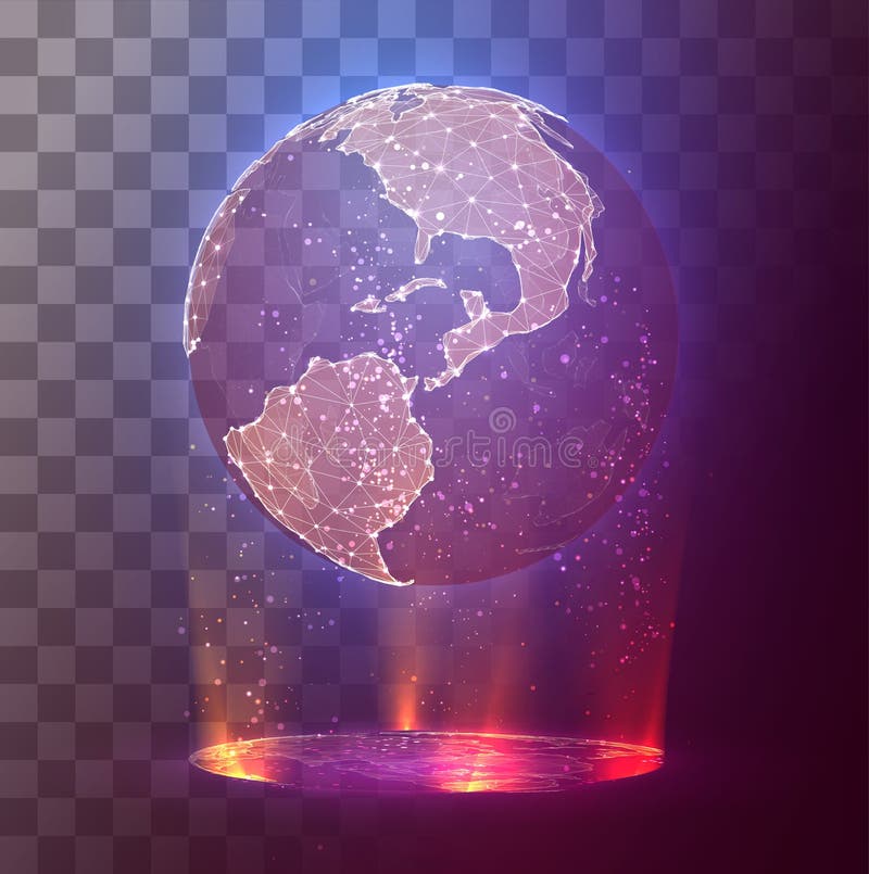 Vector Earth Planet on Abstract Background Stock Illustration ...