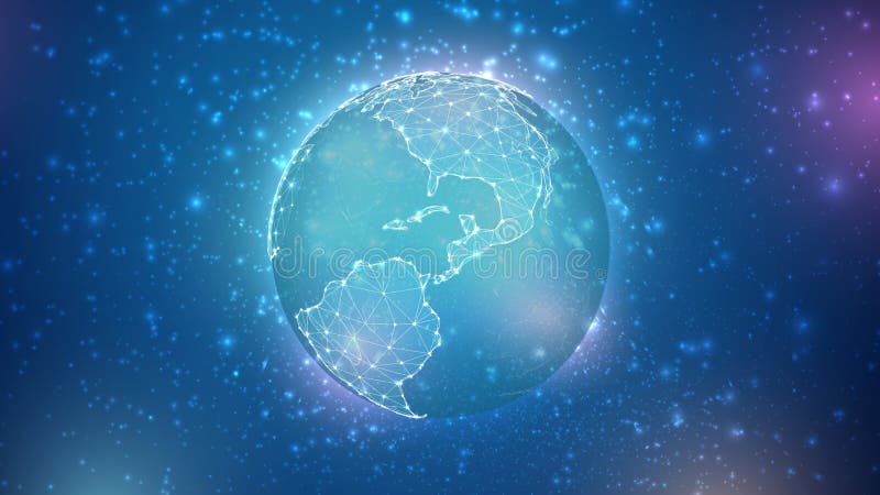 Vector Earth Planet on Abstract Background Stock Illustration ...