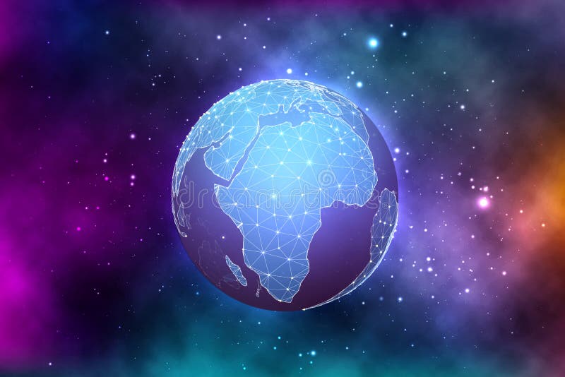 Vector Earth Planet on Bright Stock Vector - Illustration of curve ...