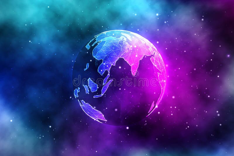 Vector Earth Planet on Bright Stock Vector - Illustration of abstract ...