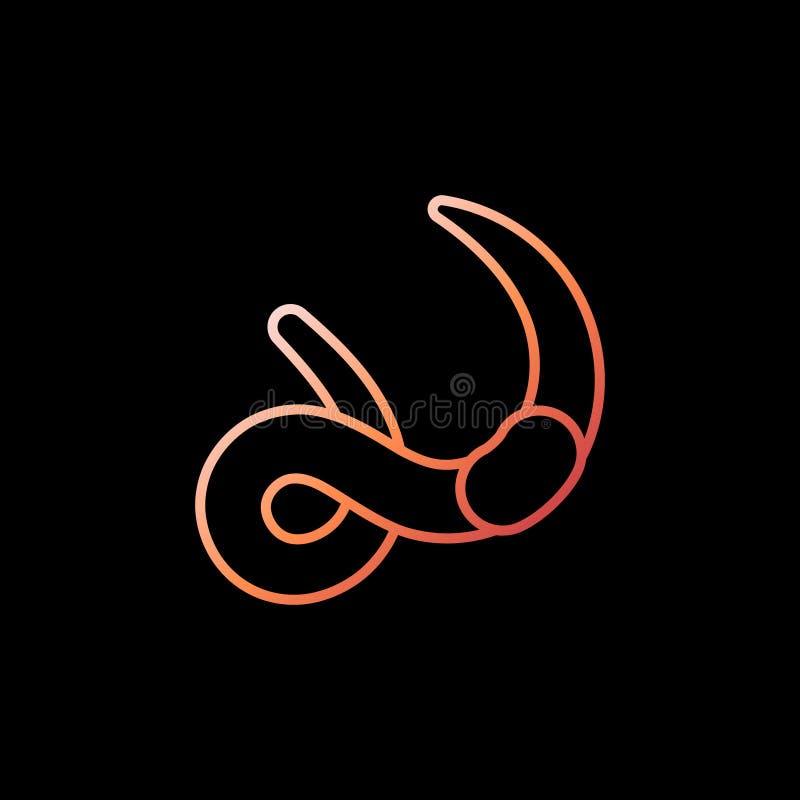 Vector Earth-worm Vector Concept Outline Colorful Icon Stock Vector ...