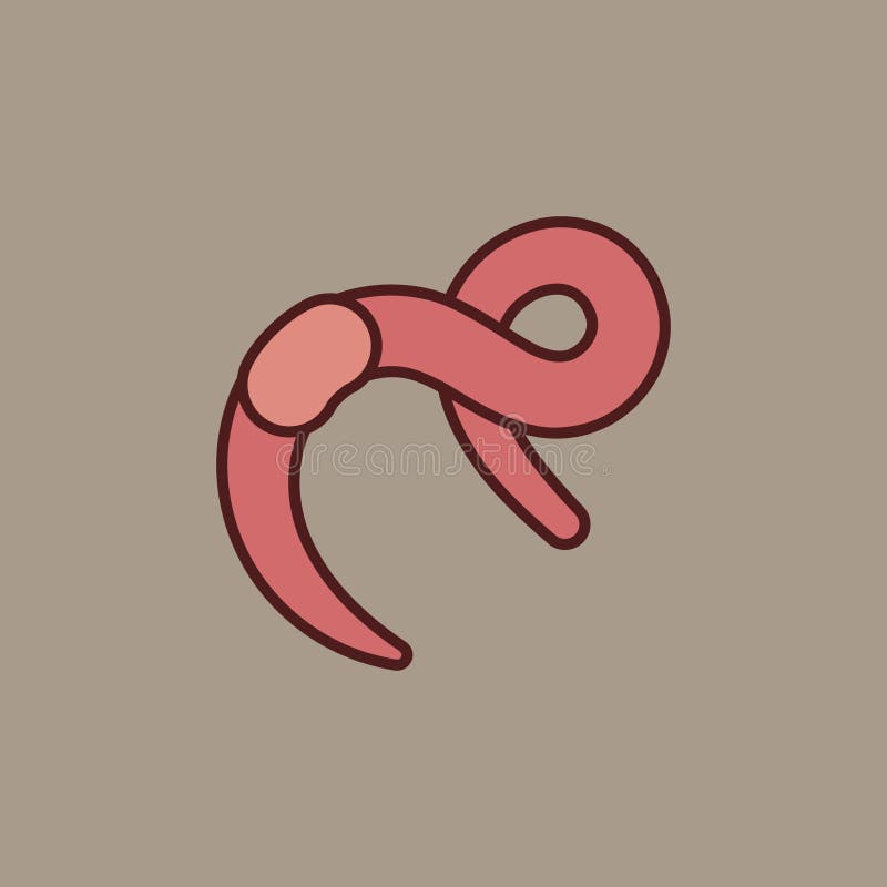 Vector Earth-worm Vector Concept Red Icon or Sign Stock Vector ...