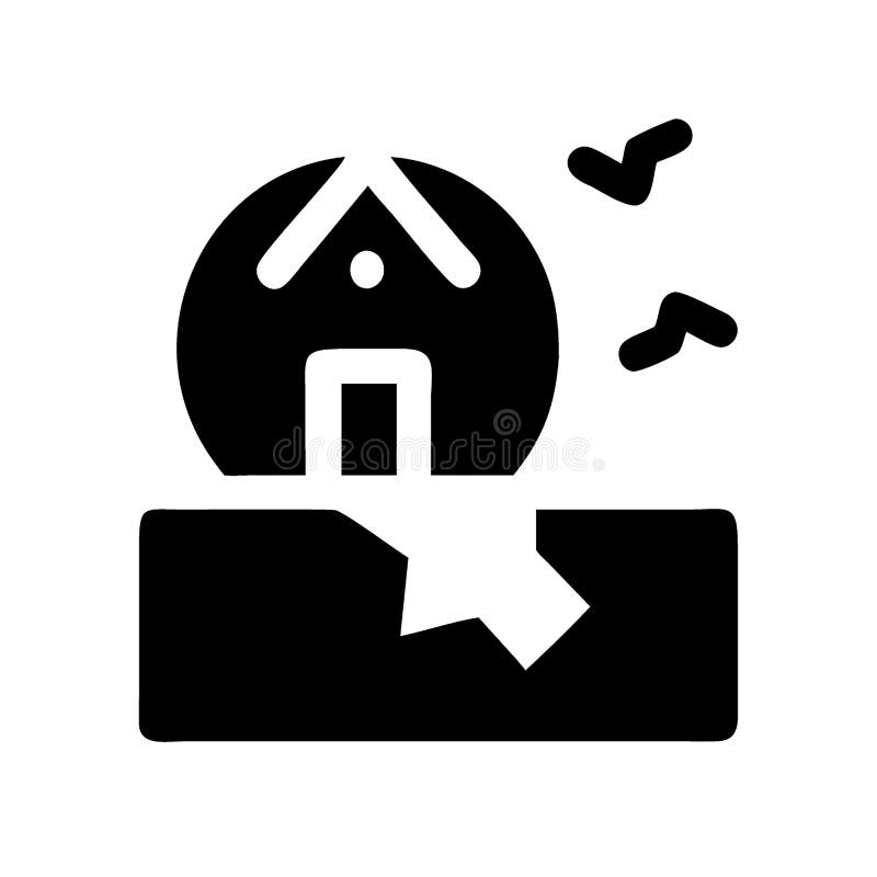 Earthquake icon stock illustration. Illustration of tsunami - 381149172