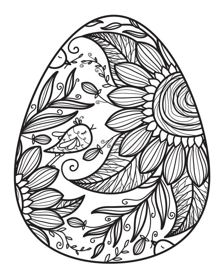 Vector Easter Egg Shape for Coloring Stock Vector - Illustration of ...
