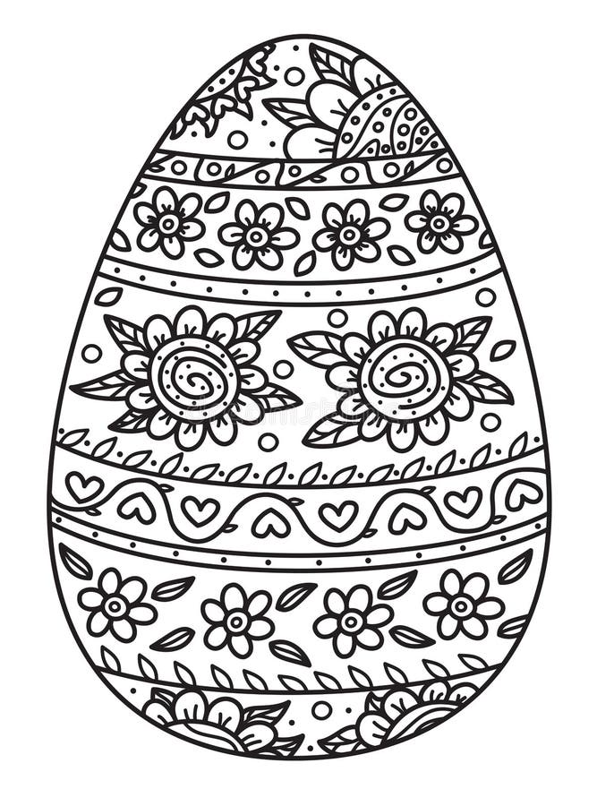 Vector Easter Egg Shape for Coloring Stock Vector - Illustration of ...