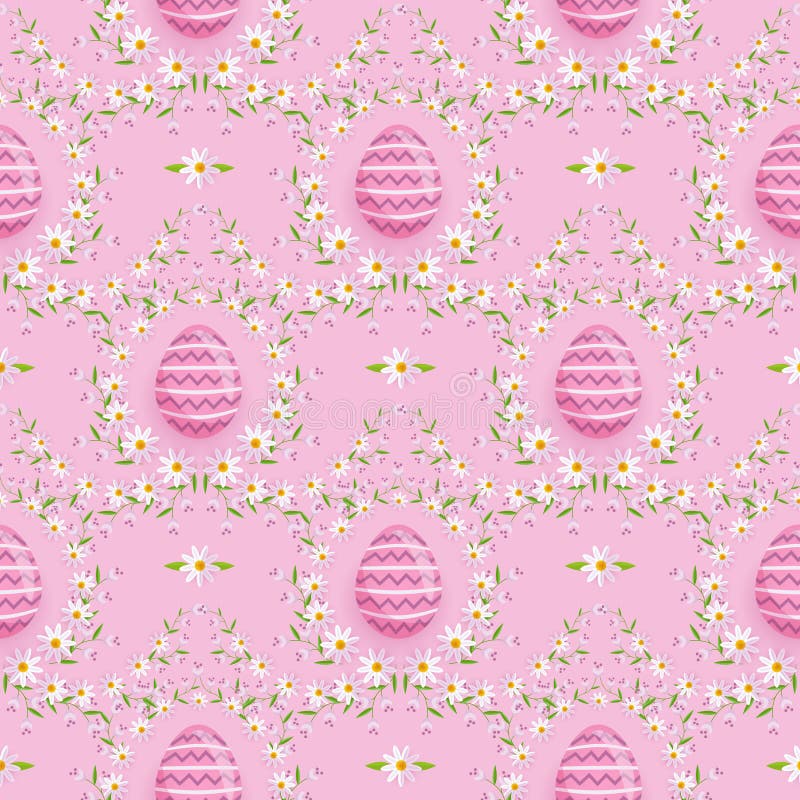 Vector Easter, Spring Seamless Pattern Stock Vector - Illustration of ...