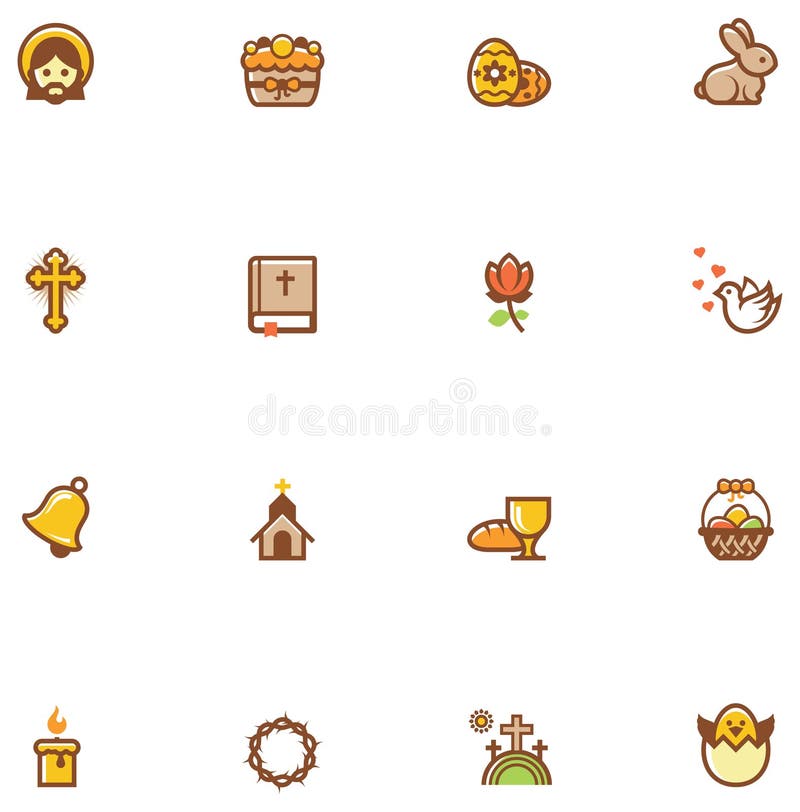 Vector Easter icon set stock vector. Illustration of icon - 49947979