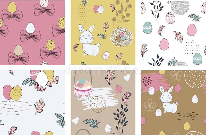 Vector easter patterns stock vector. Illustration of decor - 272056455