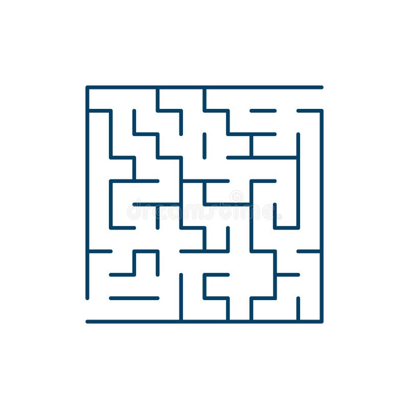 Easy Labyrinth Maze Game for Children Stock Vector - Illustration of ...