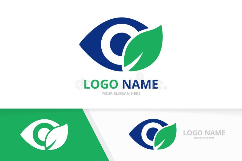 Vector Eco Eye Logo Combination. Unique Organic Vision Logotype Design ...