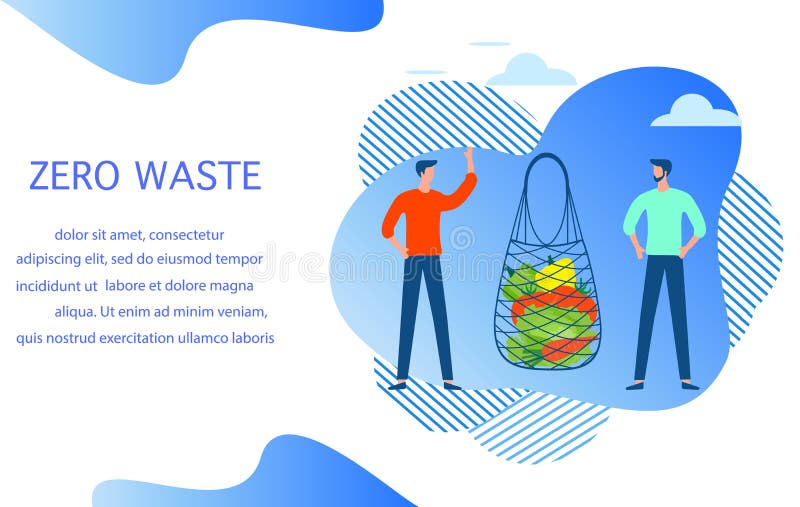 Eco Friendly Lifestyle Zero Waste Reusable Bags Stock Vector ...