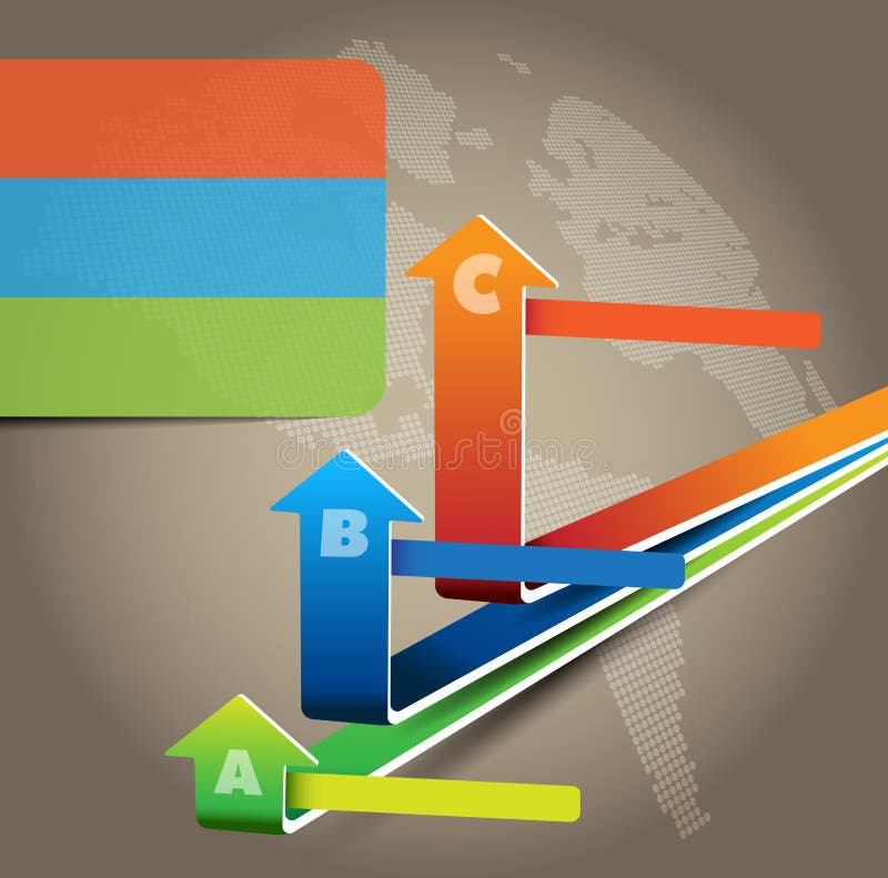 Vector Economic Graph with Three Levels Stock Vector - Illustration of ...