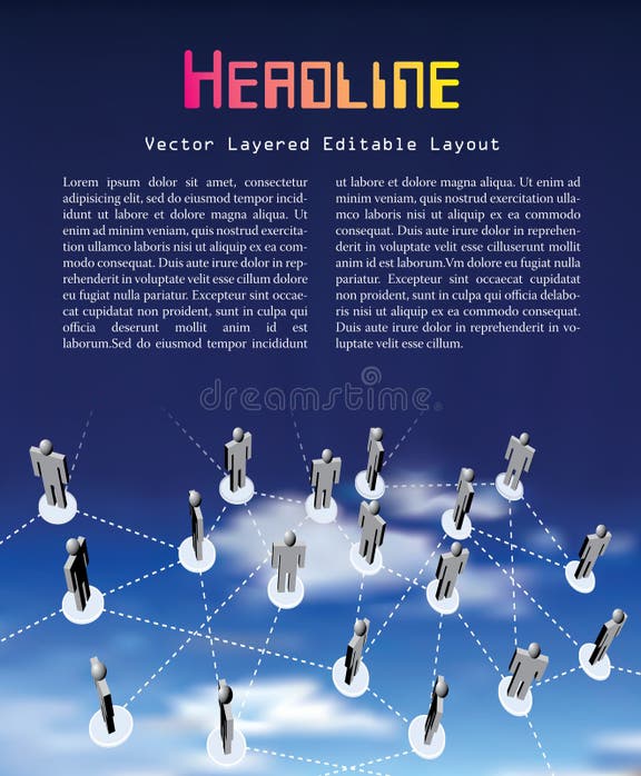 Net clouds layout stock vector. Illustration of cooperation - 323633865