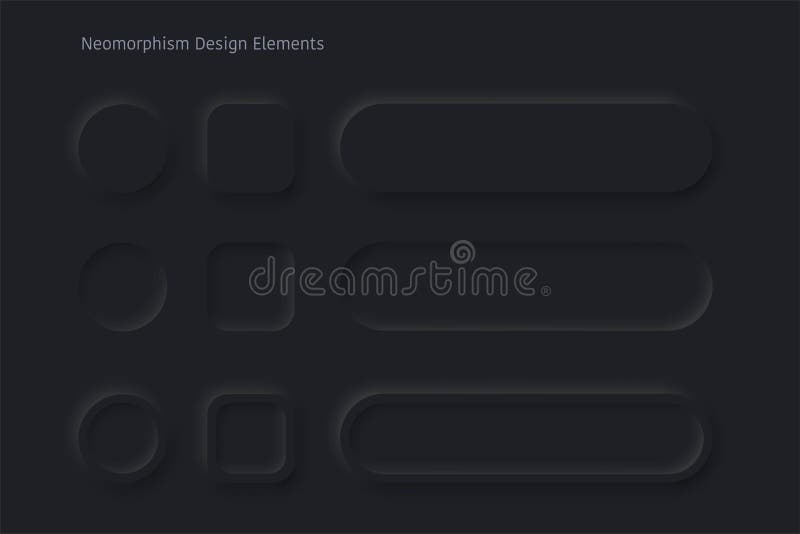 Vector Editable Neomorphic Buttons Set. Sliders for Websites, Mobile ...