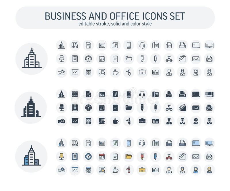 Office Tools Icon Editable Stroke Stock Illustrations – 520 Office ...